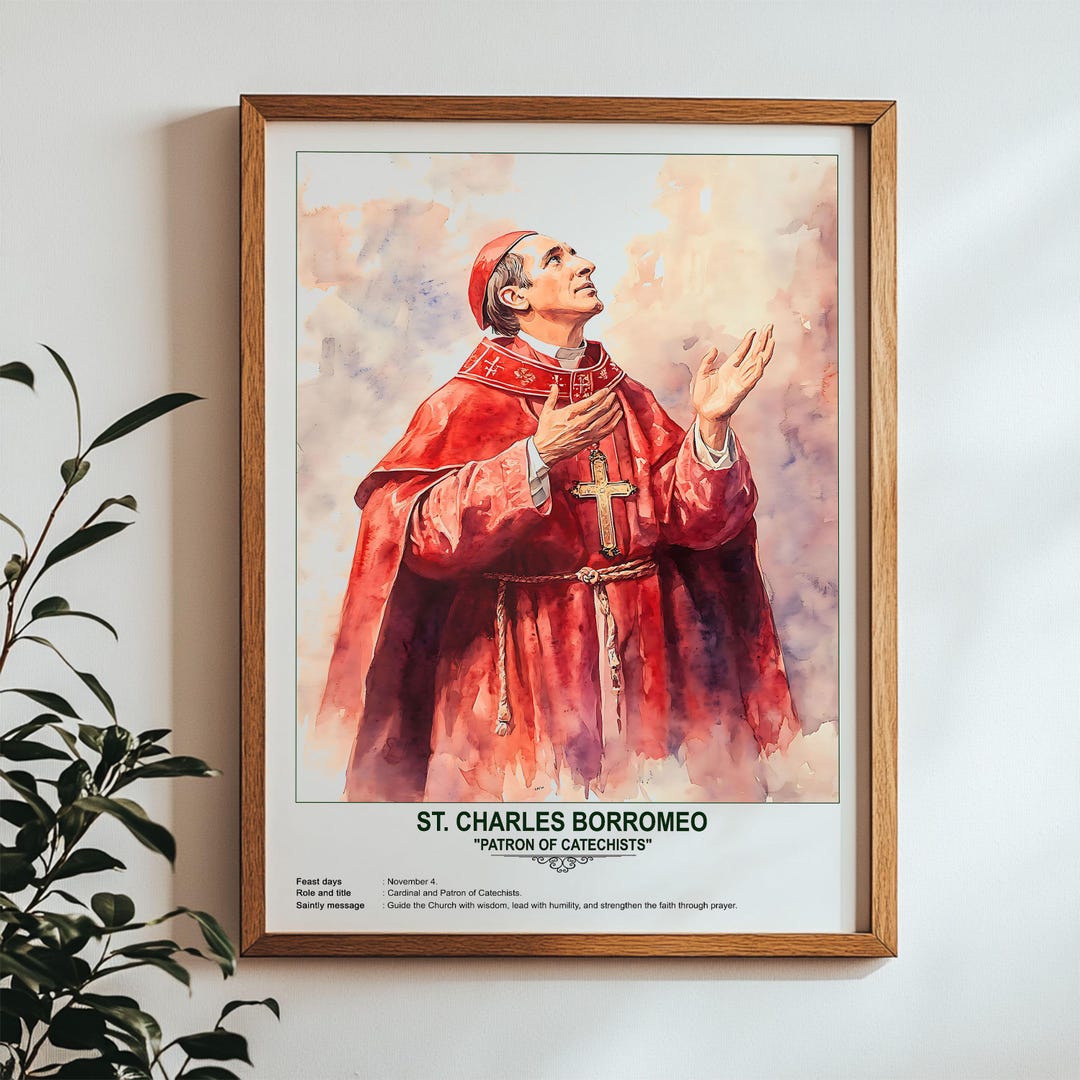 St. Charles Borromeo, Sacred Art, Religious Wall Art for Families ...