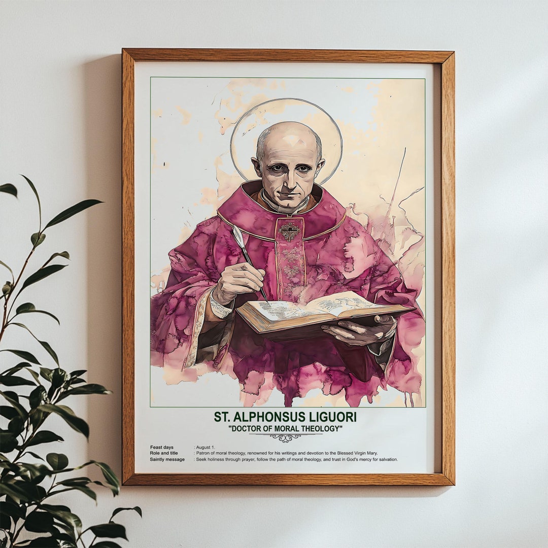 St. Alphonsus Liguori, Sacred Art, Religious Wall Art for Families ...
