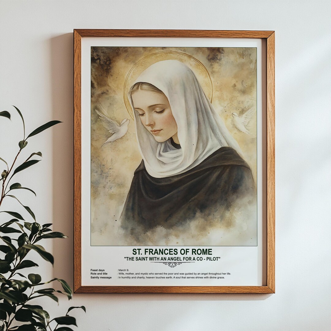 St. Frances of Rome, Sacred Art, Religious Wall Art for Families ...