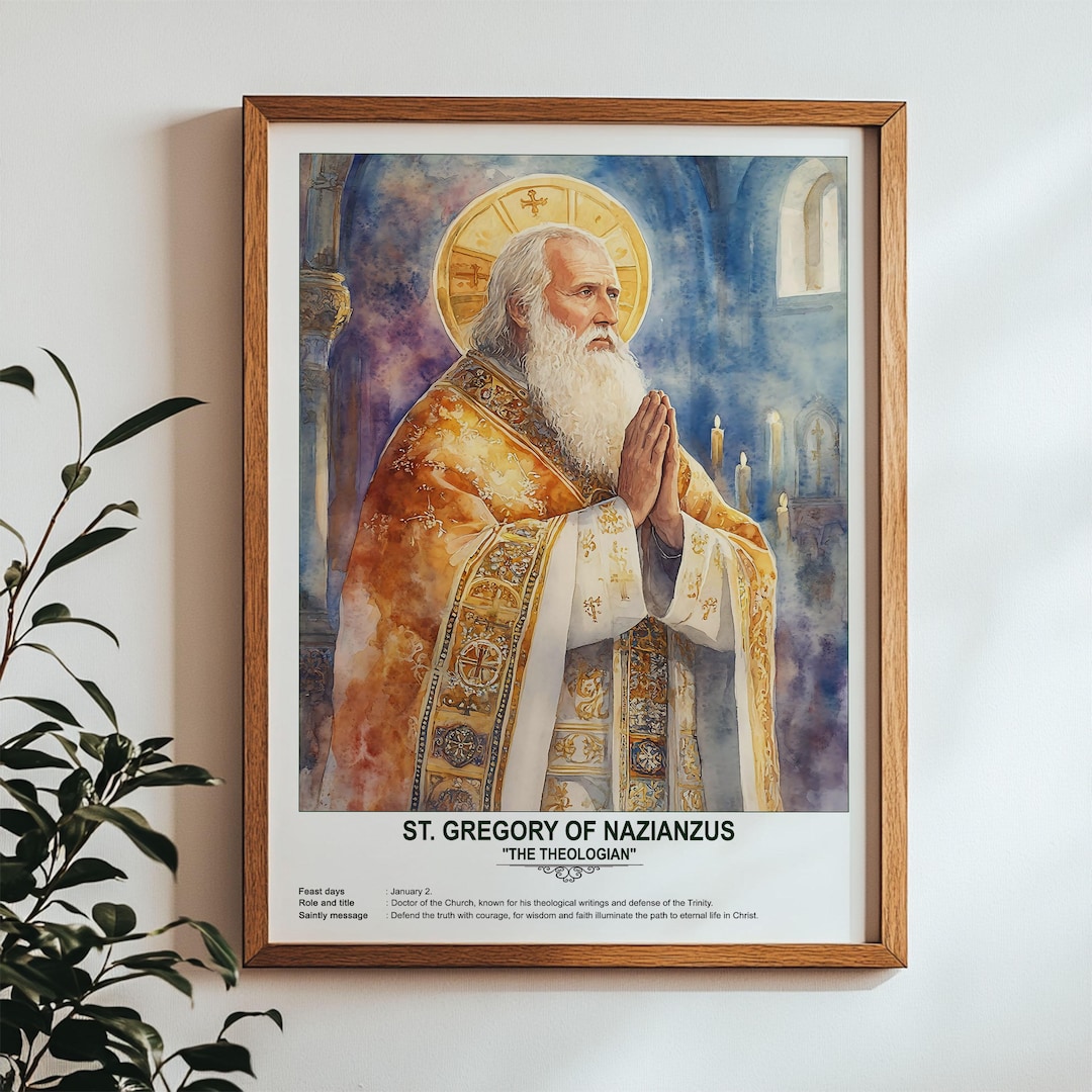 St. Gregory of Nazianzus, Sacred Art, Religious Wall Art for Families ...