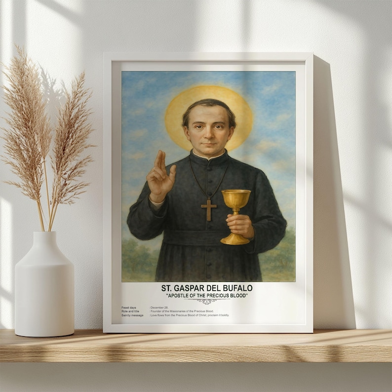 St. Gaspar Del Bufalo, Sacred Art, Religious Wall Art for Families ...