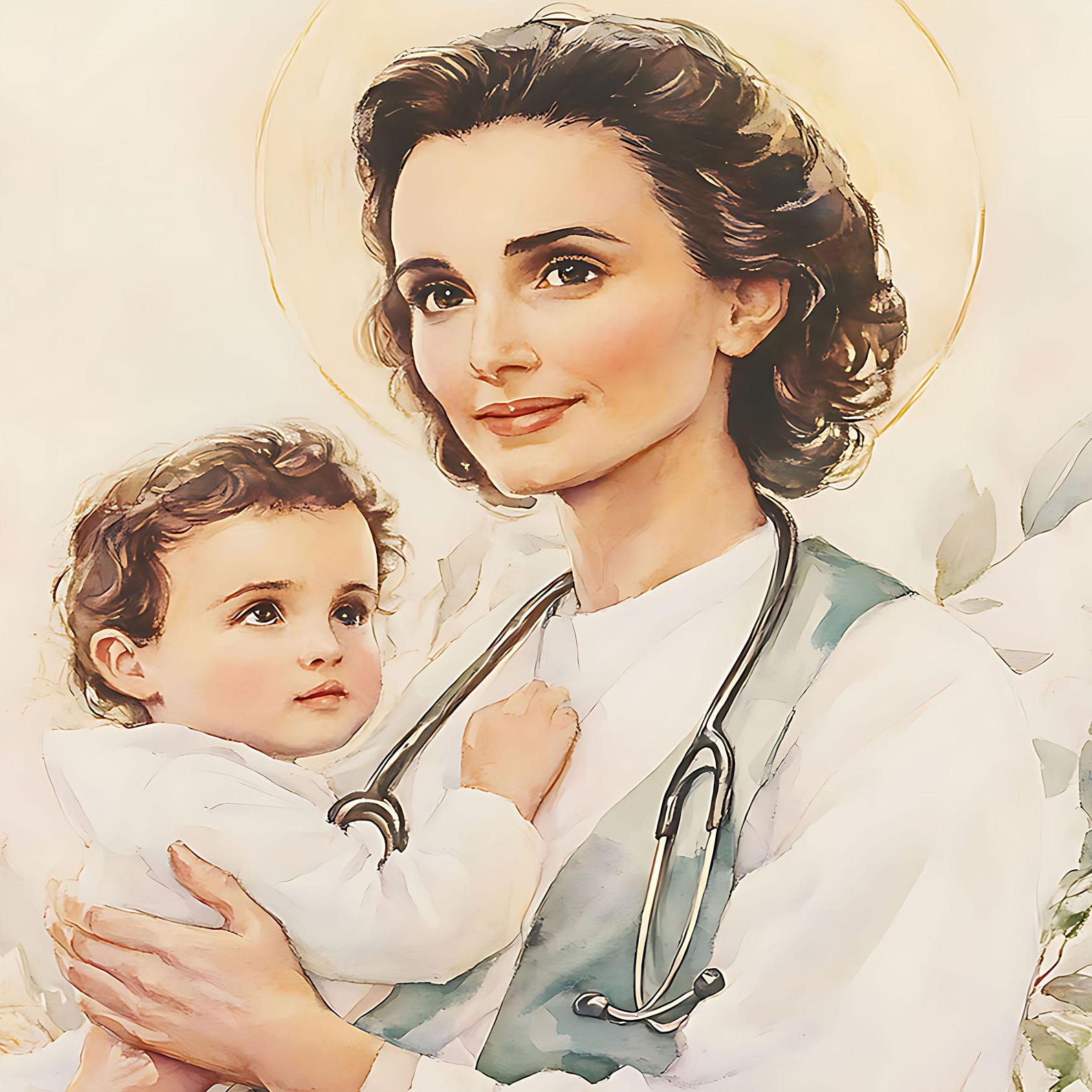 St. Gianna Beretta Molla, Sacred Art, Religious Wall Art for Families ...