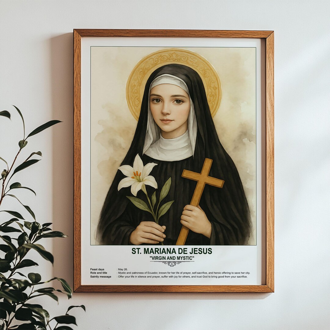 St. Mariana De Jesus, Sacred Art, Religious Wall Art for Families ...