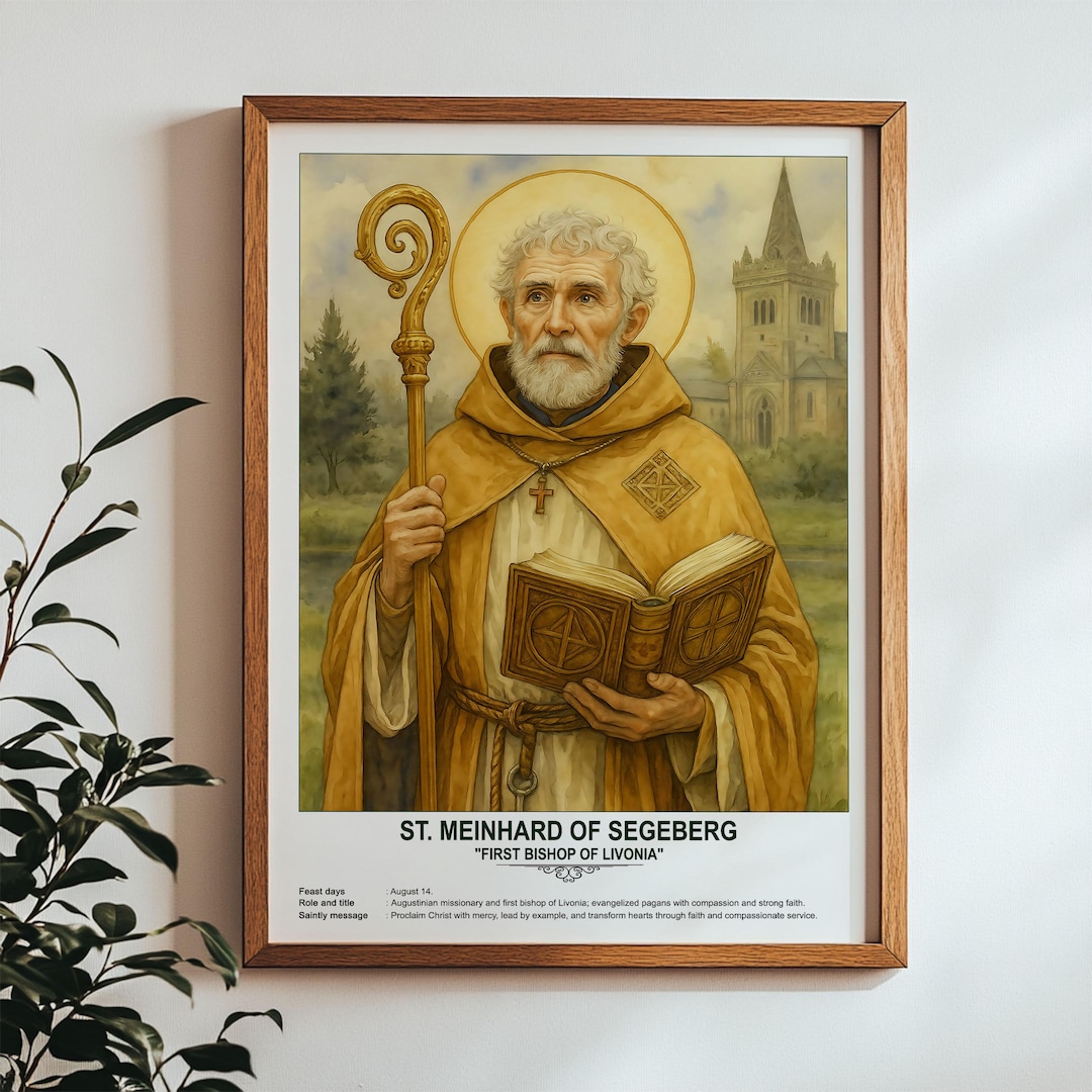 St. Meinhard of Segeberg, Sacred Art, Religious Wall Art for Families ...
