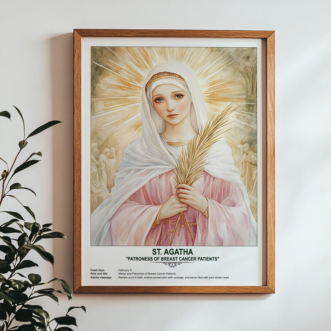 St. Agatha, Sacred Art, Religious Wall Art for Families, Patron Saint ...
