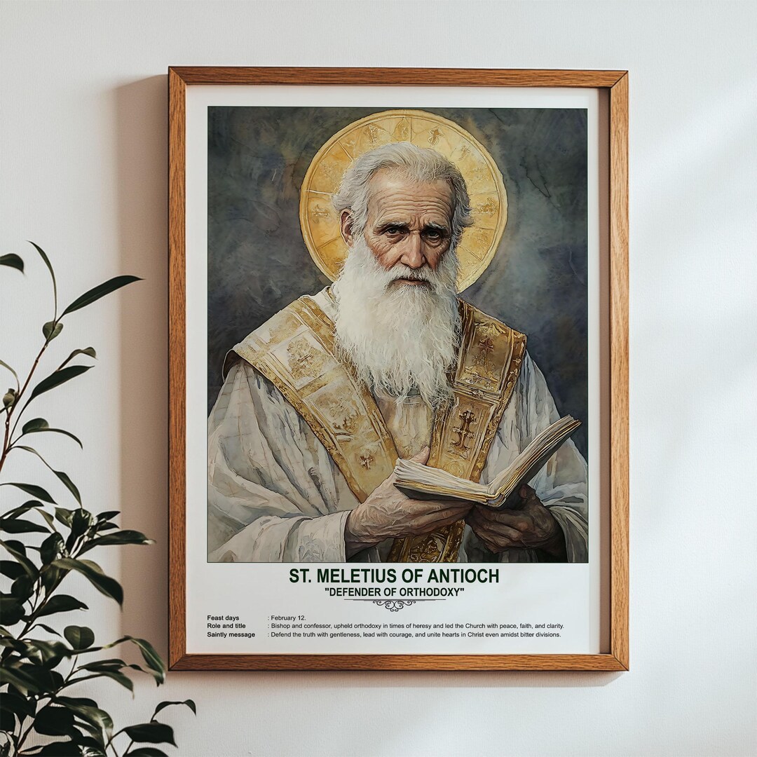 St. Meletius of Antioch, Sacred Art, Religious Wall Art for Families ...