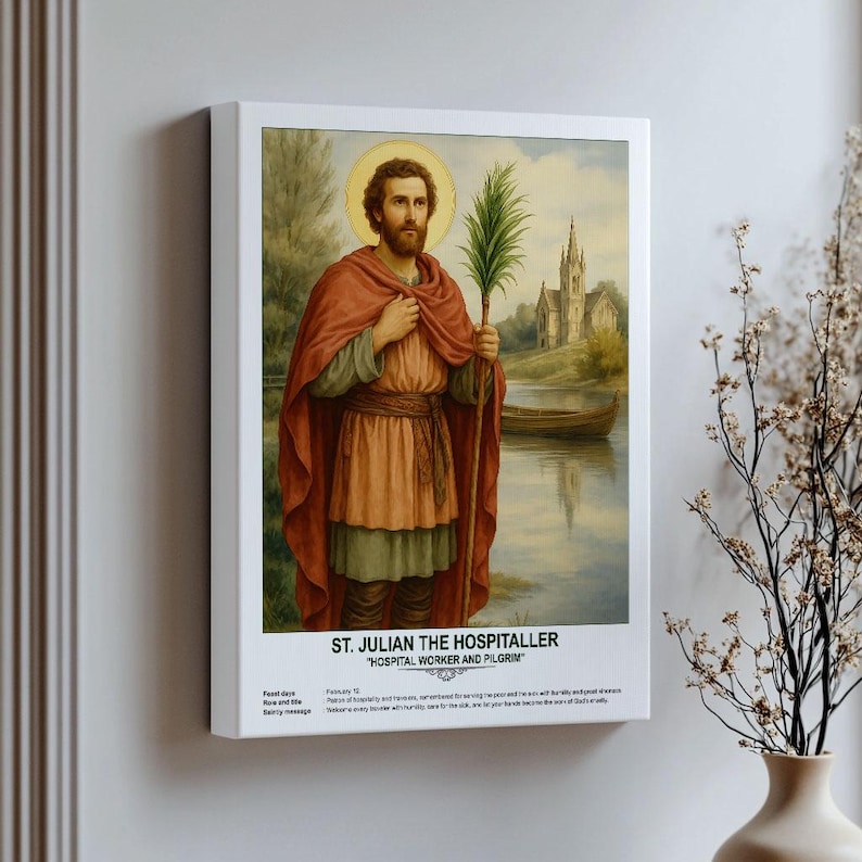 St. Julian the Hospitaller, Sacred Art, Religious Wall Art for Families ...