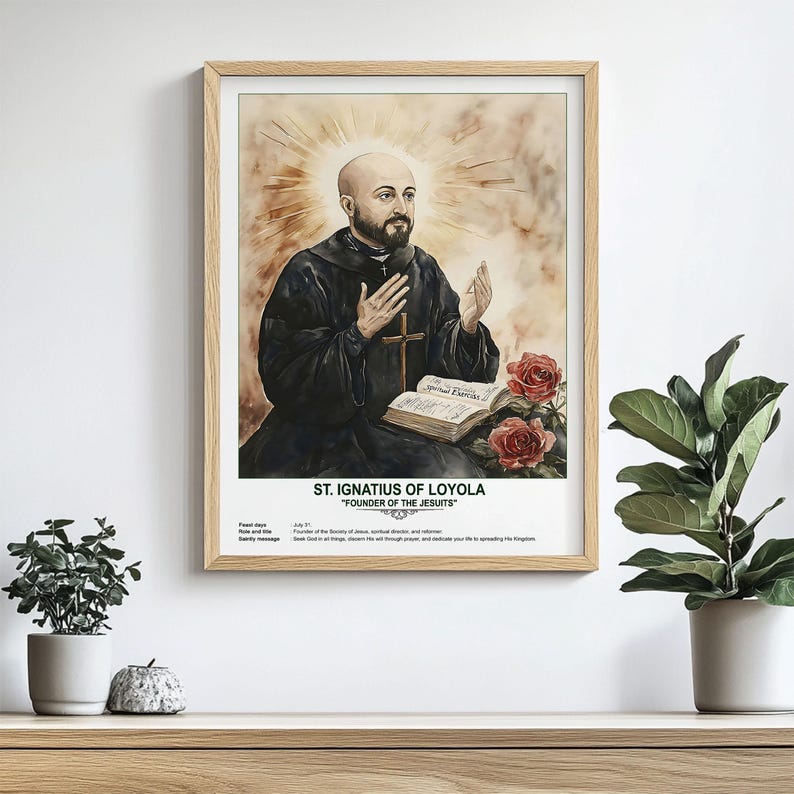 St. Ignatius of Loyola, Sacred Art, Religious Wall Art for Families ...