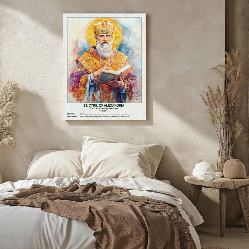 St. Cyril of Alexandria, Sacred Art, Religious Wall Art for Families ...