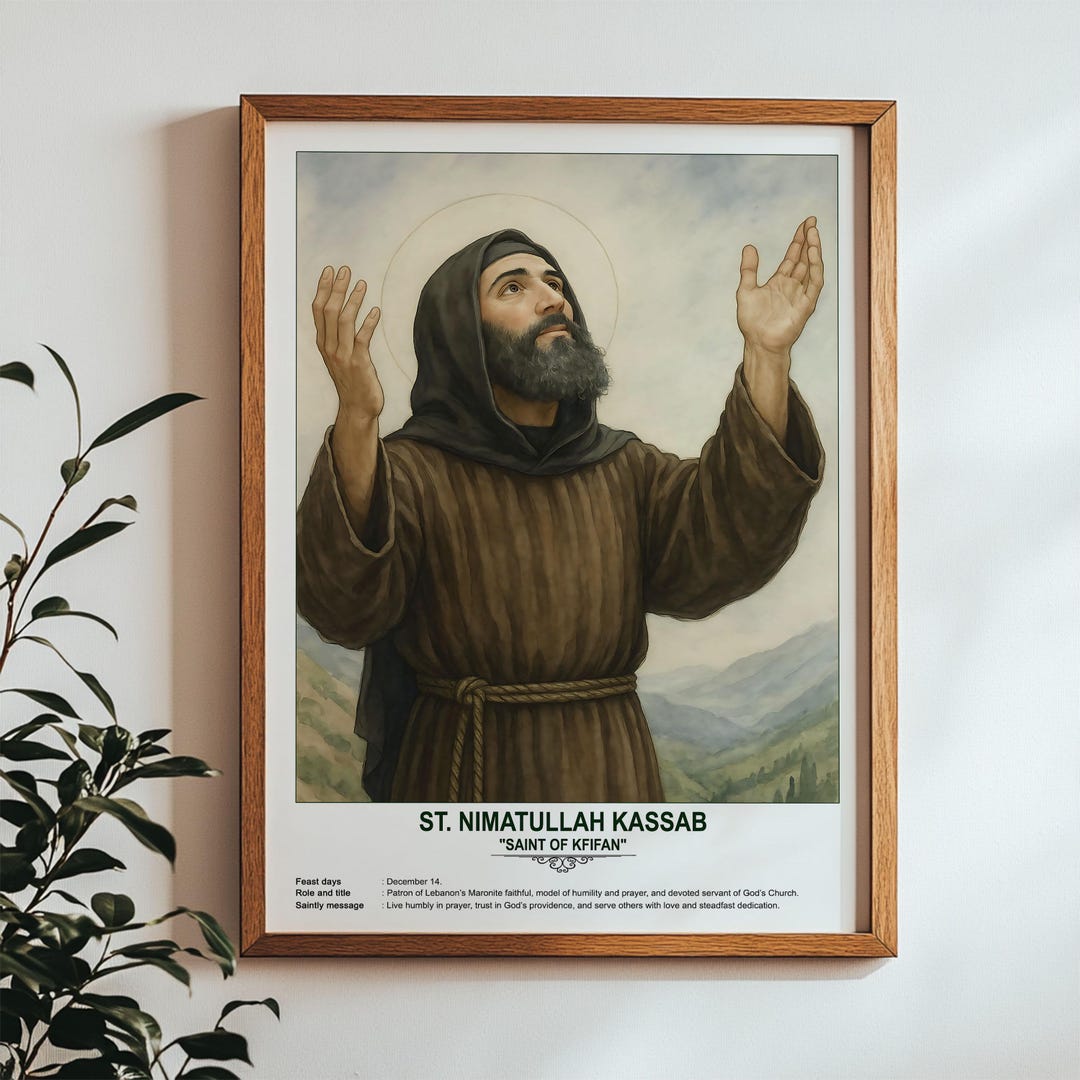 St. Nimatullah Kassab, Sacred Art, Religious Wall Art for Families ...