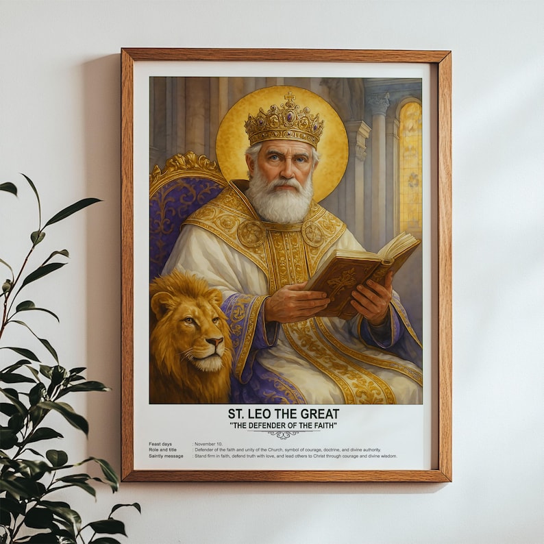St. Leo the Great, Sacred Art, Religious Wall Art for Families, Patron ...