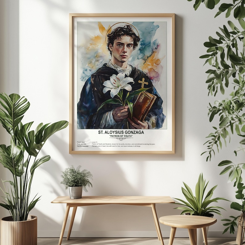 St. Aloysius Gonzaga, Sacred Art, Religious Wall Art for Families ...