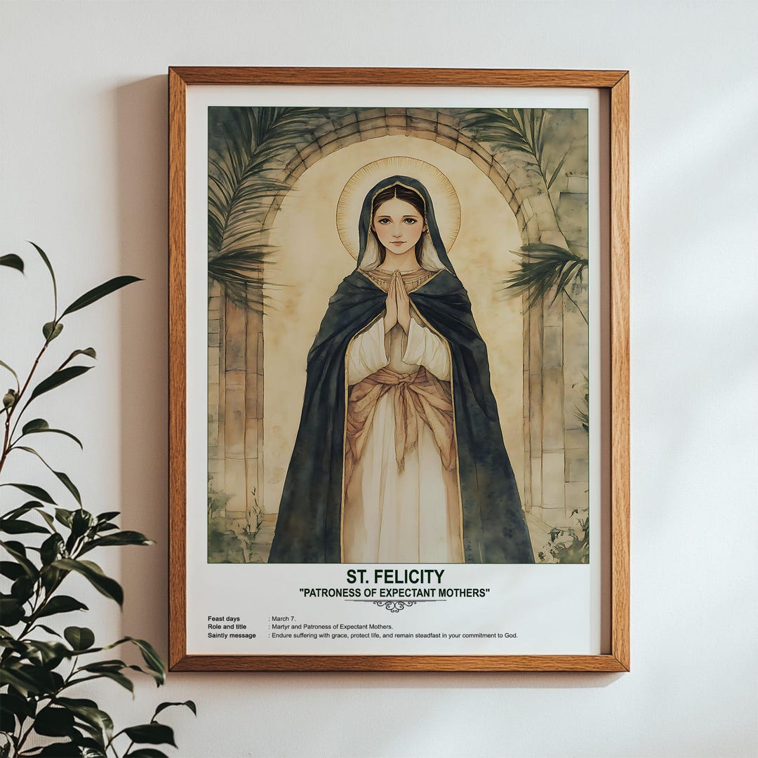 St. Felicity, Sacred Art, Religious Wall Art for Families, Patron Saint ...