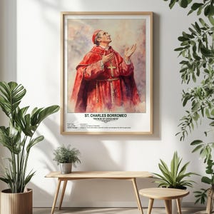St. Charles Borromeo, Sacred Art, Religious Wall Art for Families ...