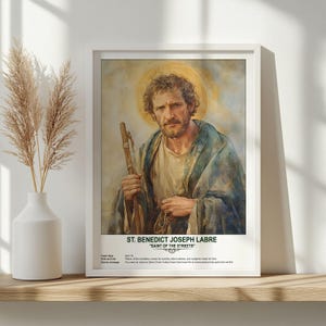 St. Benedict Joseph Labre, Sacred Art, Religious Wall Art for Families ...