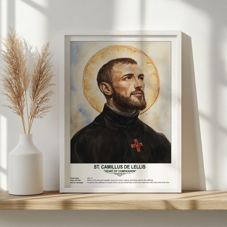St. Camillus De Lellis, Sacred Art, Religious Wall Art for Families ...