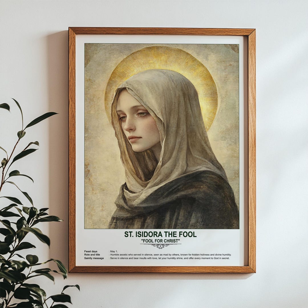 St. Isidora the Fool, Sacred Art, Religious Wall Art for Families ...