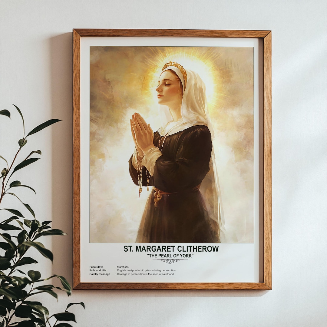 St. Margaret Clitherow, Sacred Art, Religious Wall Art for Families ...
