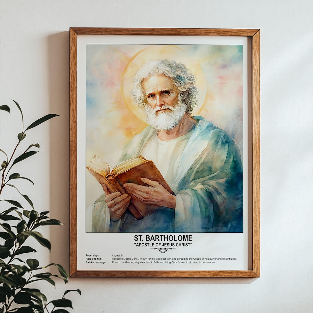 St. Bartholome, Sacred Art, Religious Wall Art for Families, Patron ...