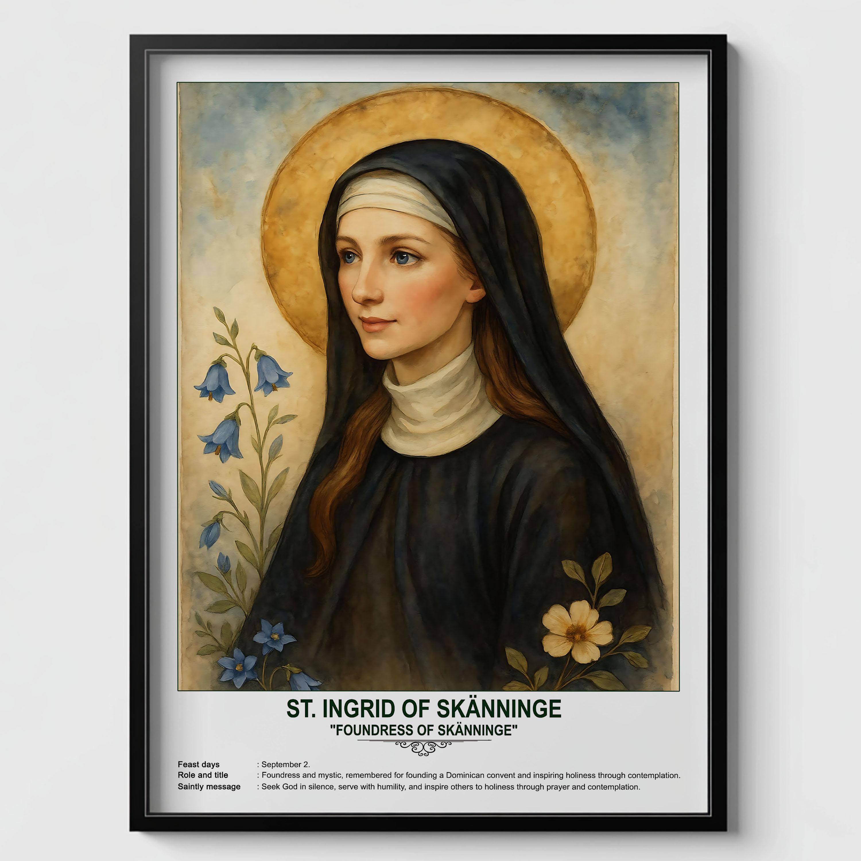 St. Ingrid of Skänninge, Sacred Art, Religious Wall Art for Families ...