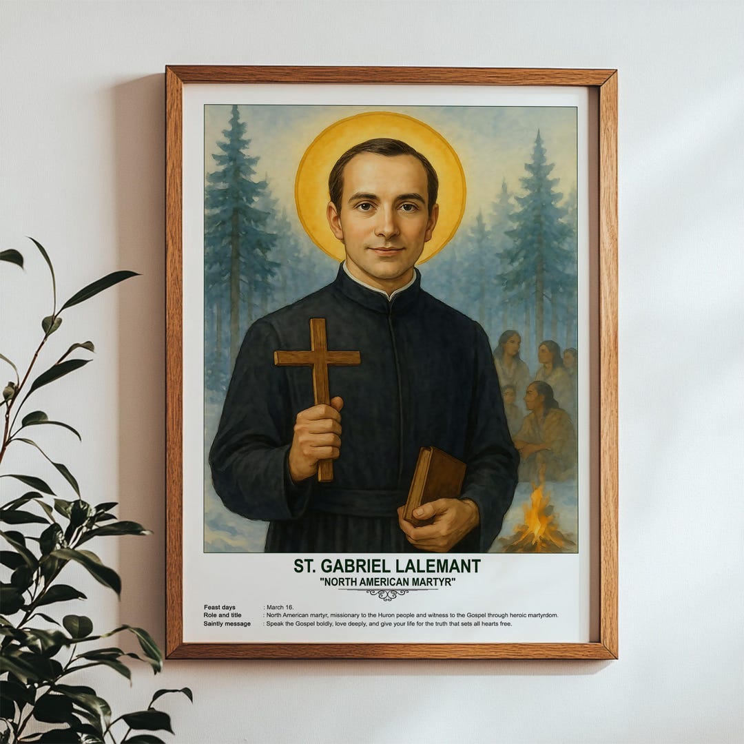 St. Gabriel Lalemant, Sacred Art, Religious Wall Art for Families ...
