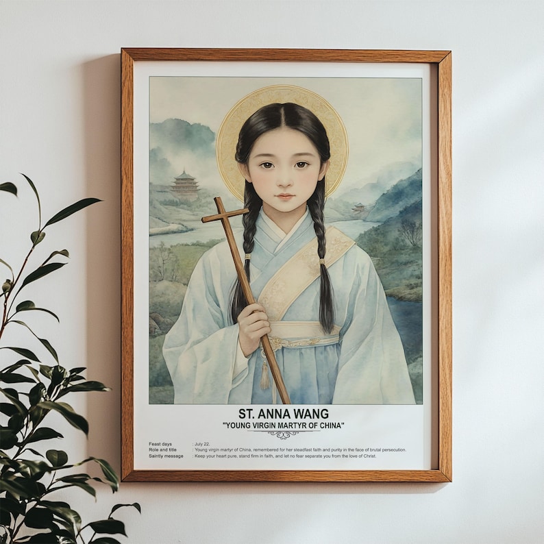 St. Anna Wang, Sacred Art, Religious Wall Art for Families, Patron ...