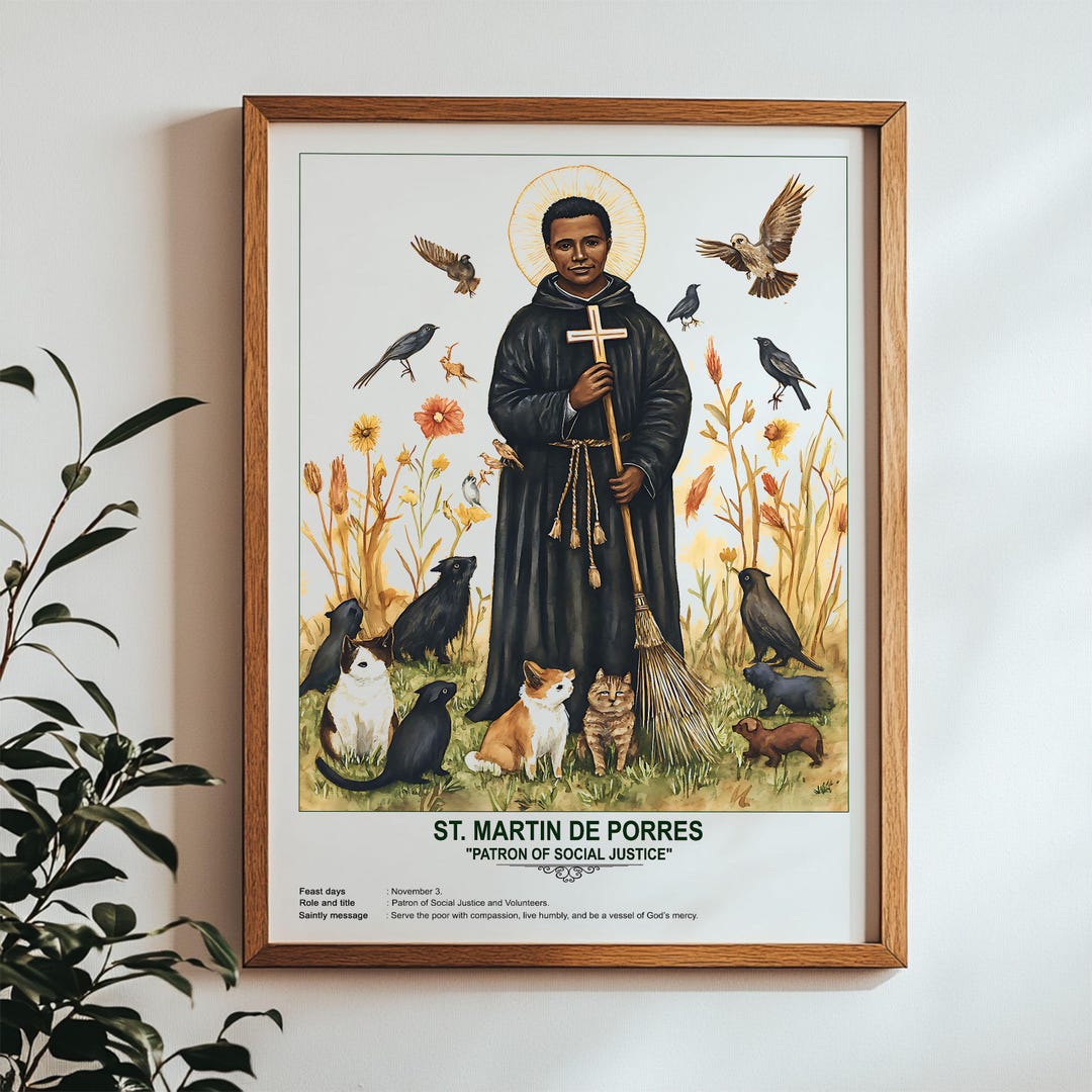 St. Martin De Porres, Sacred Art, Religious Wall Art for Families ...