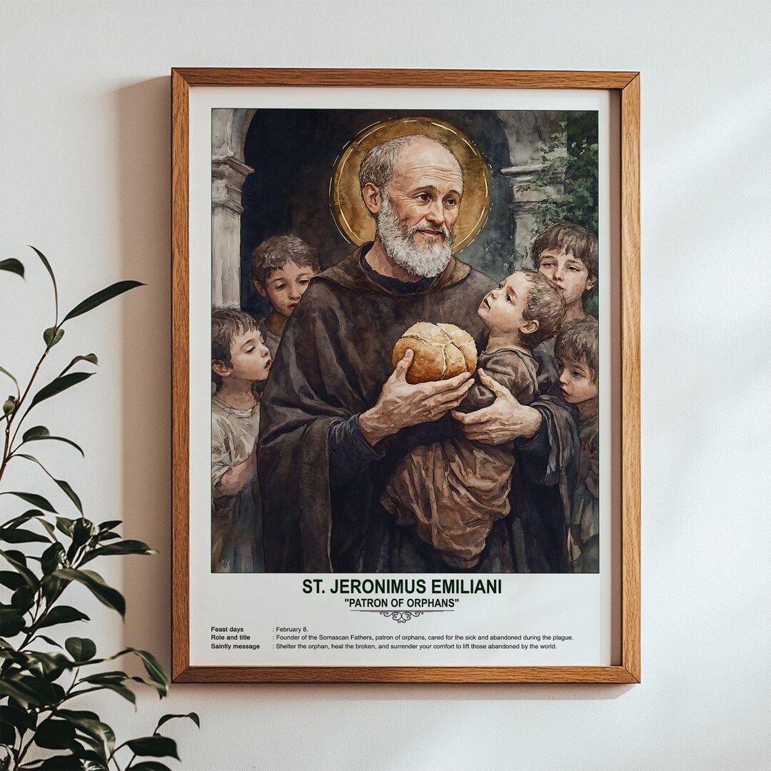St. Jeronimus Emiliani, Sacred Art, Religious Wall Art for Families ...
