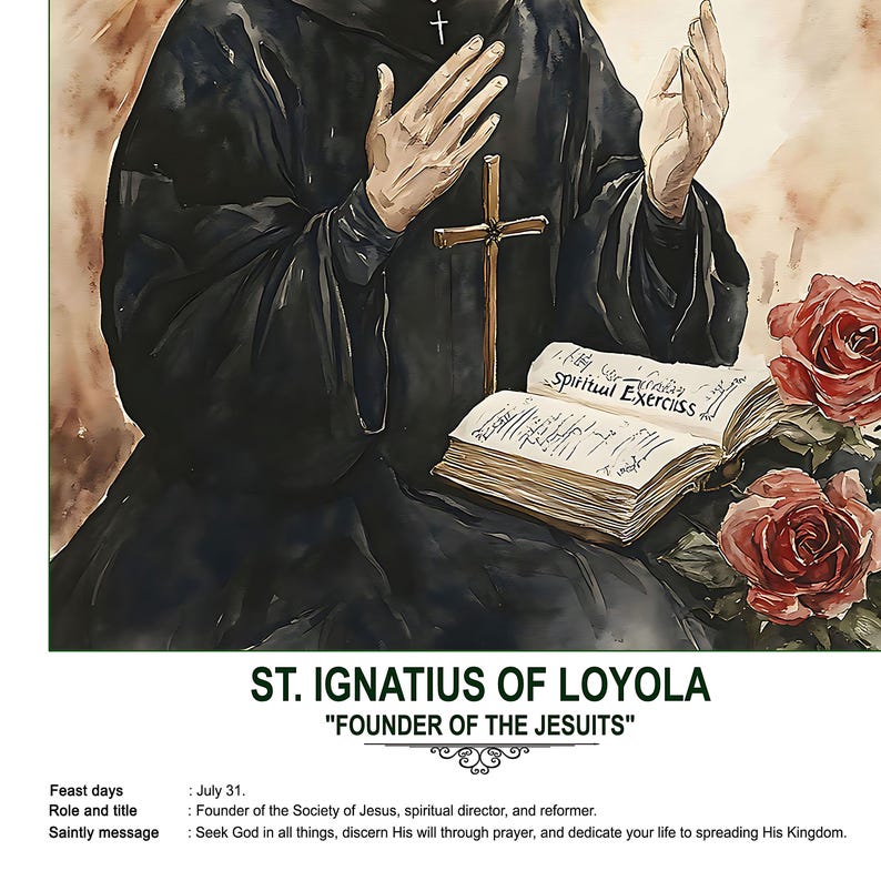 St. Ignatius of Loyola, Sacred Art, Religious Wall Art for Families ...
