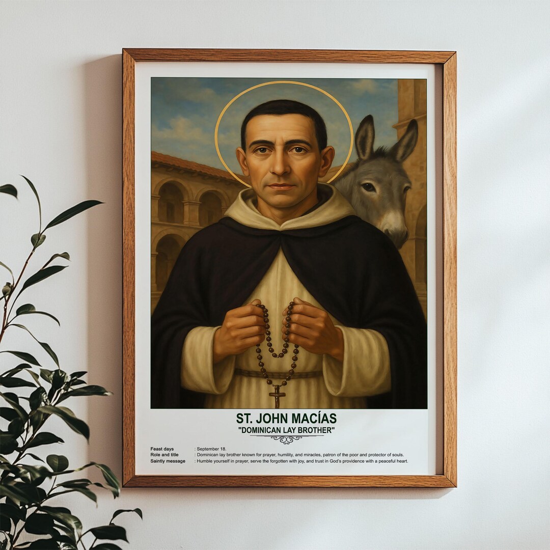 St. John Macías, Sacred Art, Religious Wall Art for Families, Patron ...