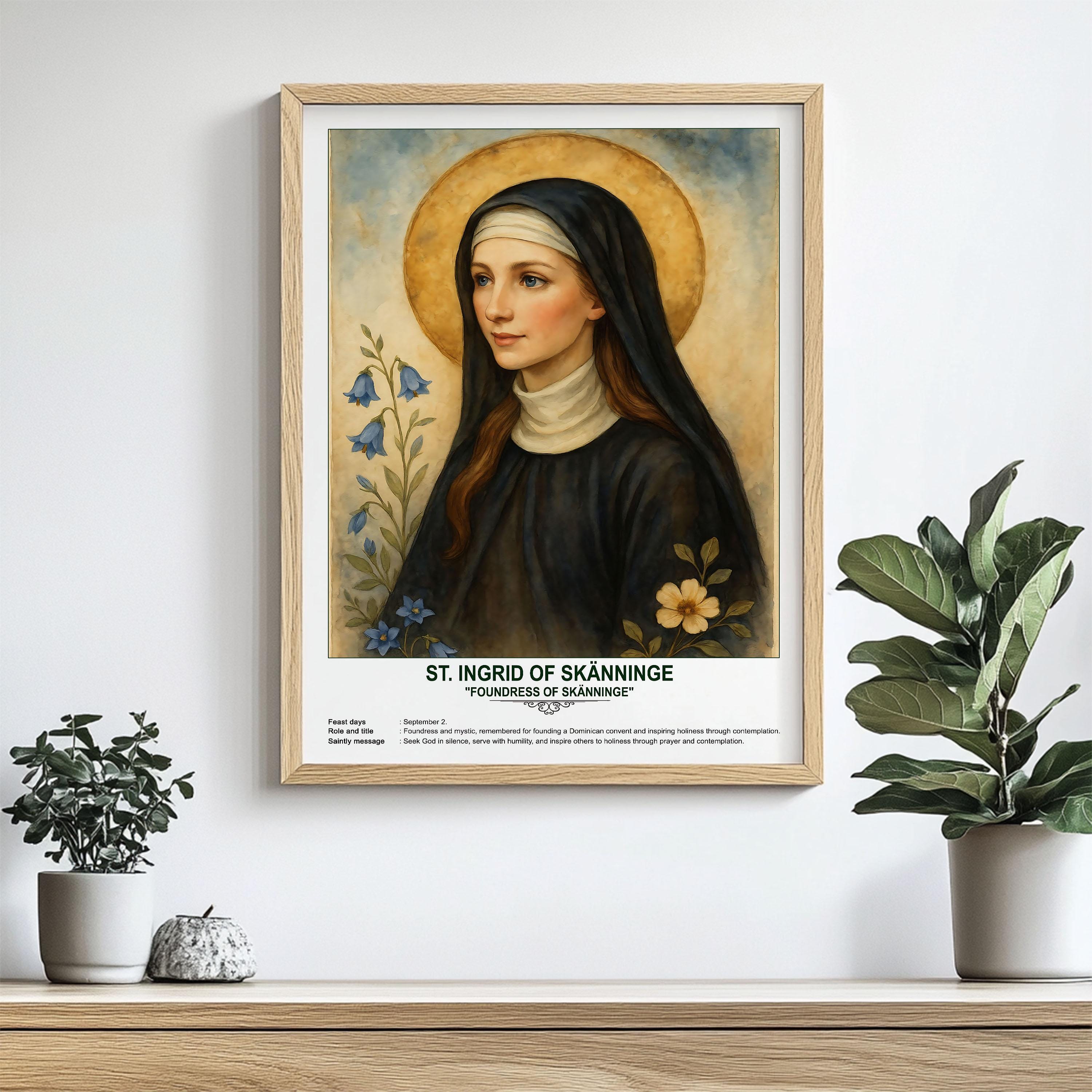 St. Ingrid of Skänninge, Sacred Art, Religious Wall Art for Families ...
