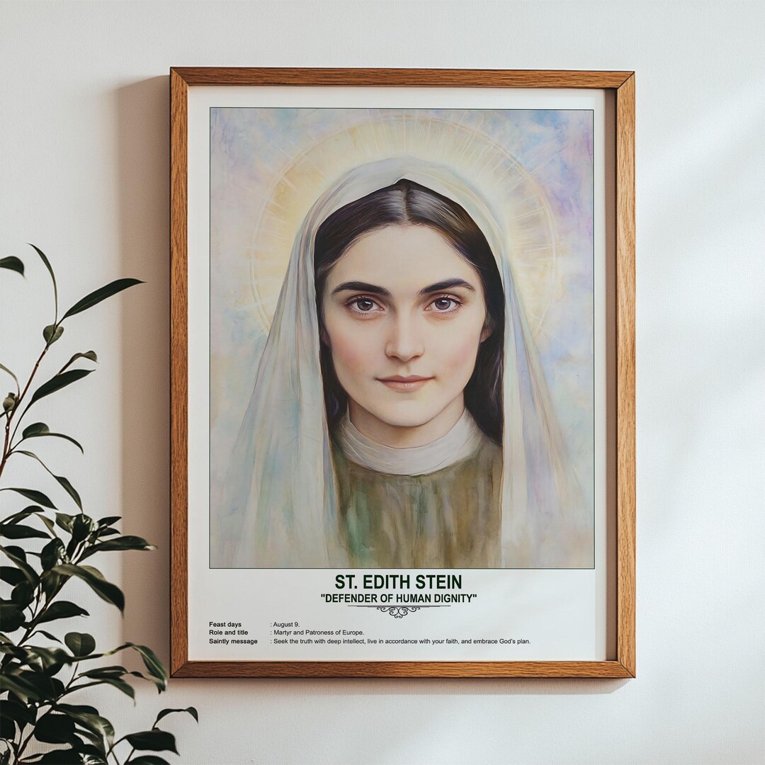 St. Edith Stein, Sacred Art, Religious Wall Art for Families, Patron ...