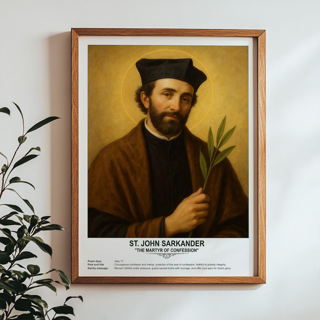 St. John Sarkander, Sacred Art, Religious Wall Art for Families, Patron ...