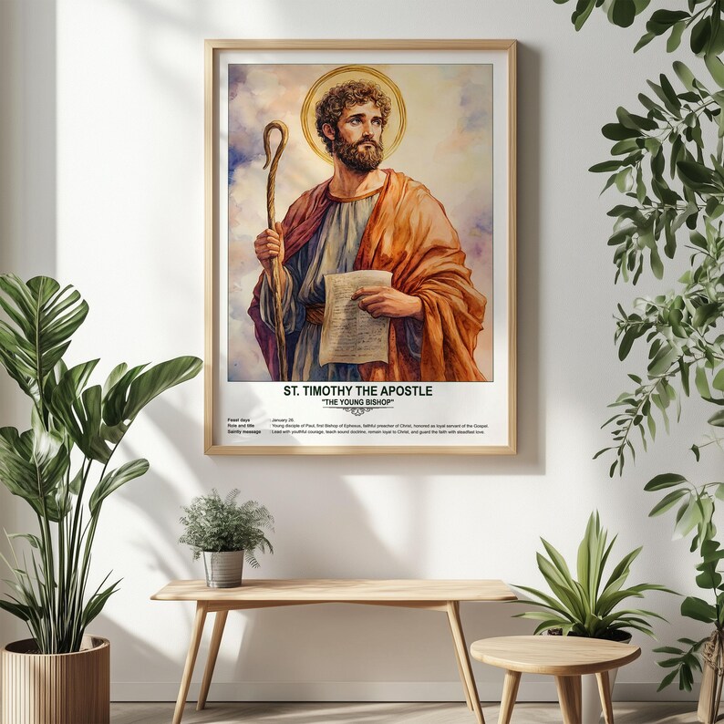 St. Timothy the Apostle, Sacred Art, Religious Wall Art for Families ...