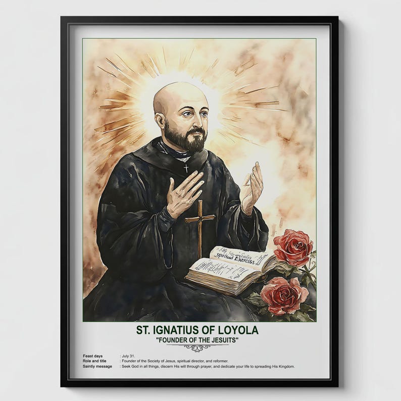 St. Ignatius of Loyola, Sacred Art, Religious Wall Art for Families ...