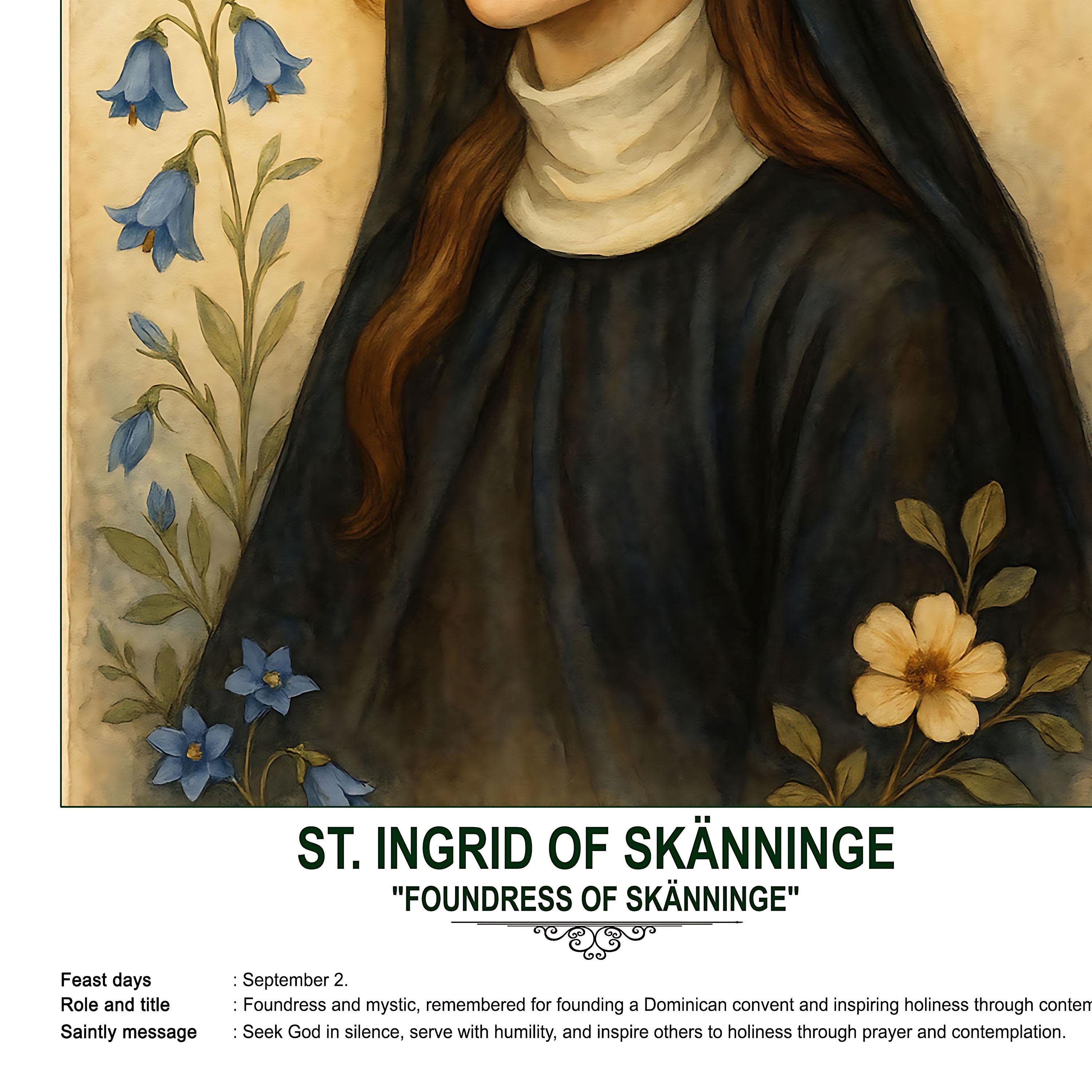 St. Ingrid of Skänninge, Sacred Art, Religious Wall Art for Families ...