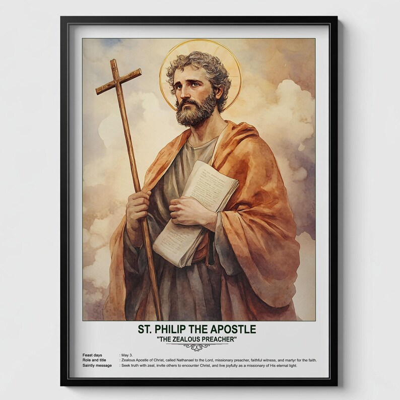 St. Philip the Apostle, Sacred Art, Religious Wall Art for Families ...