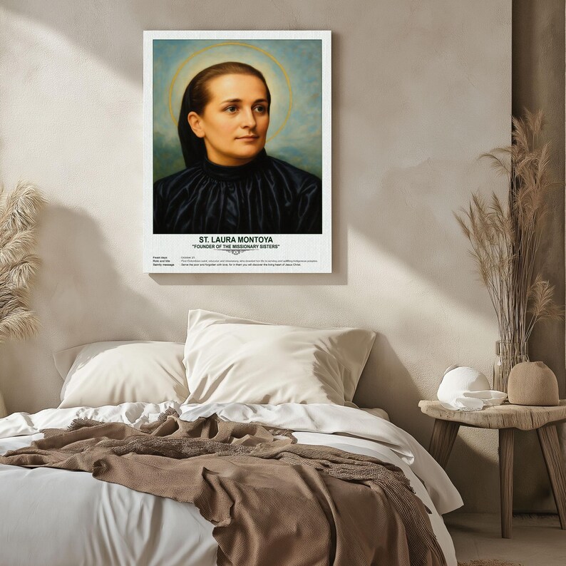 St. Laura Montoya, Sacred Art, Religious Wall Art for Families, Patron ...