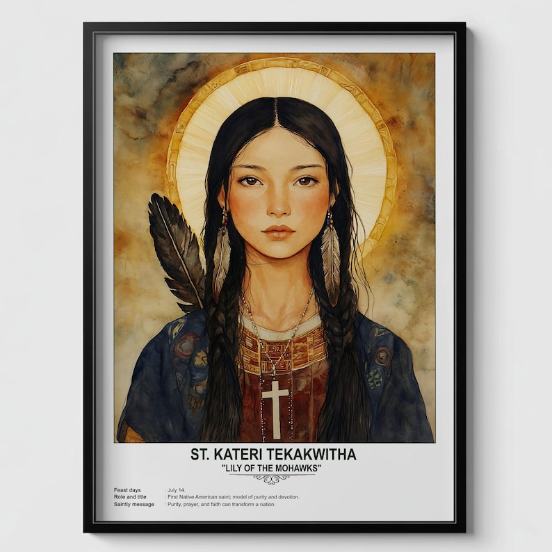 St. Kateri Tekakwitha, Sacred Art, Religious Wall Art for Families ...