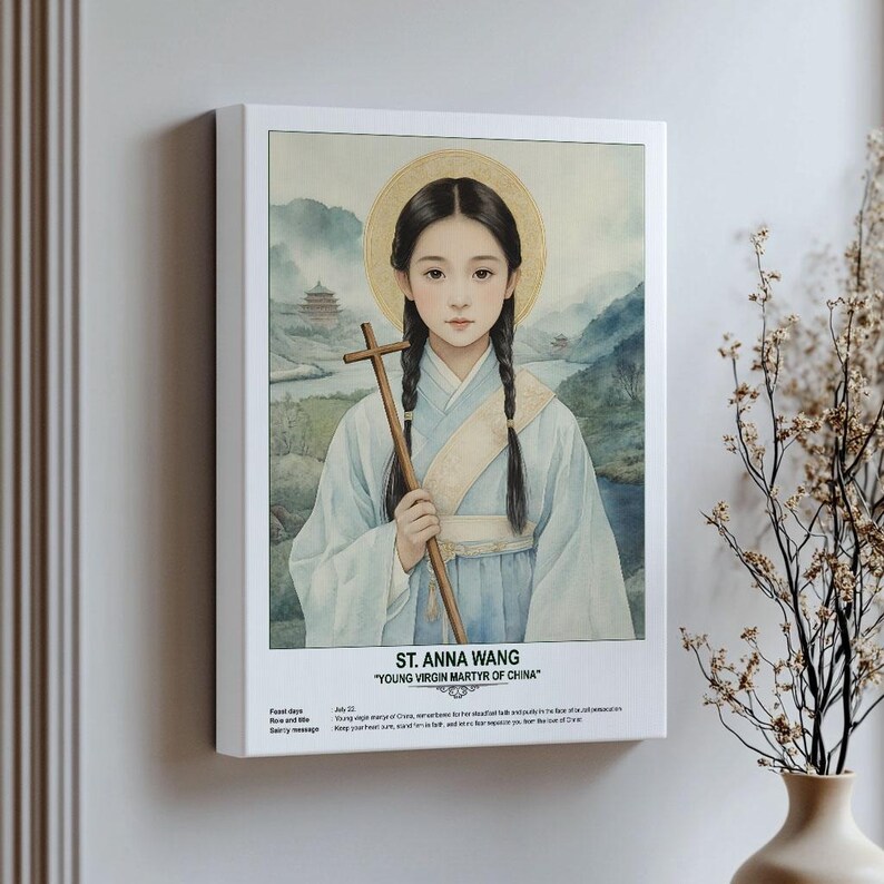 St. Anna Wang, Sacred Art, Religious Wall Art for Families, Patron ...