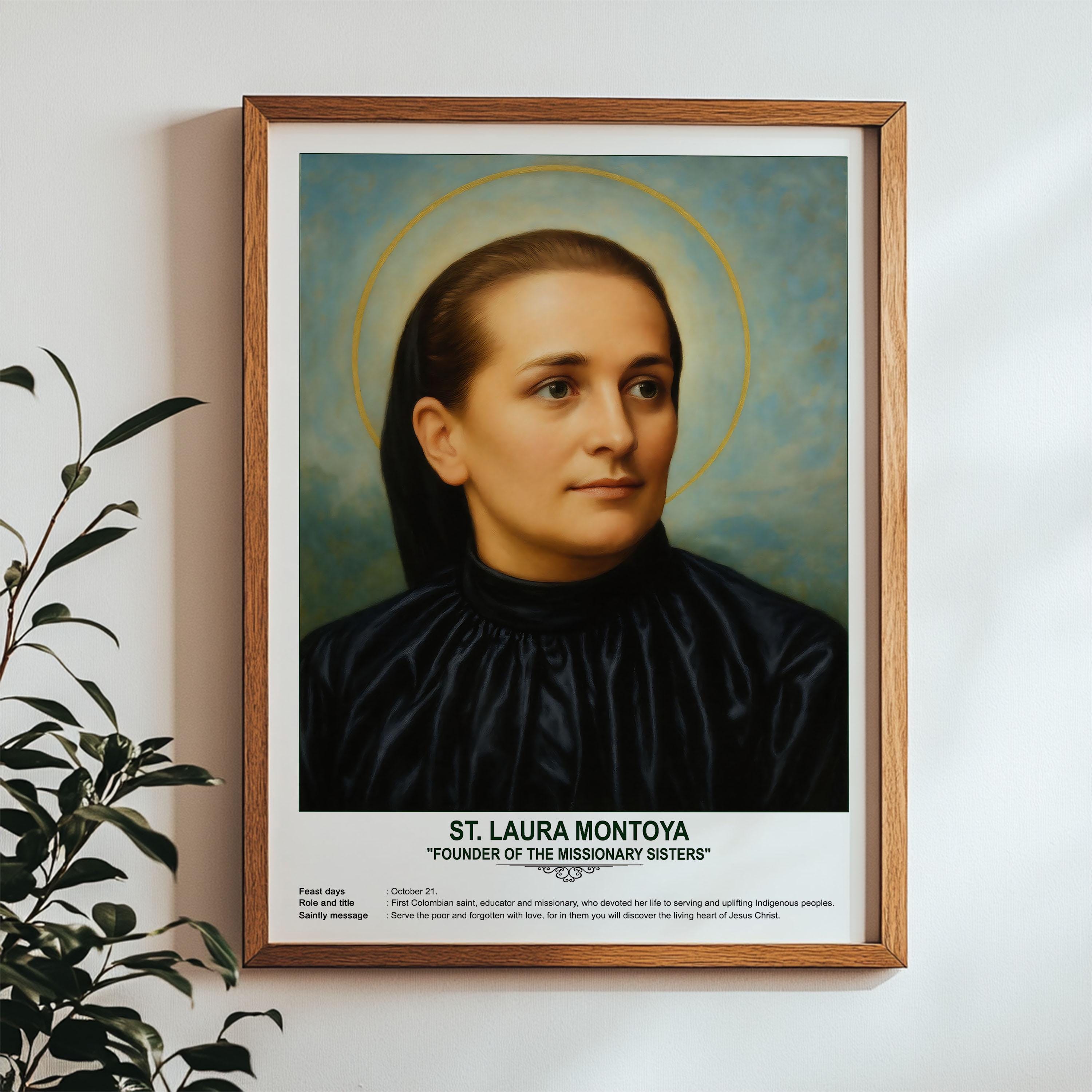 St. Laura Montoya, Sacred Art, Religious Wall Art for Families, Patron ...