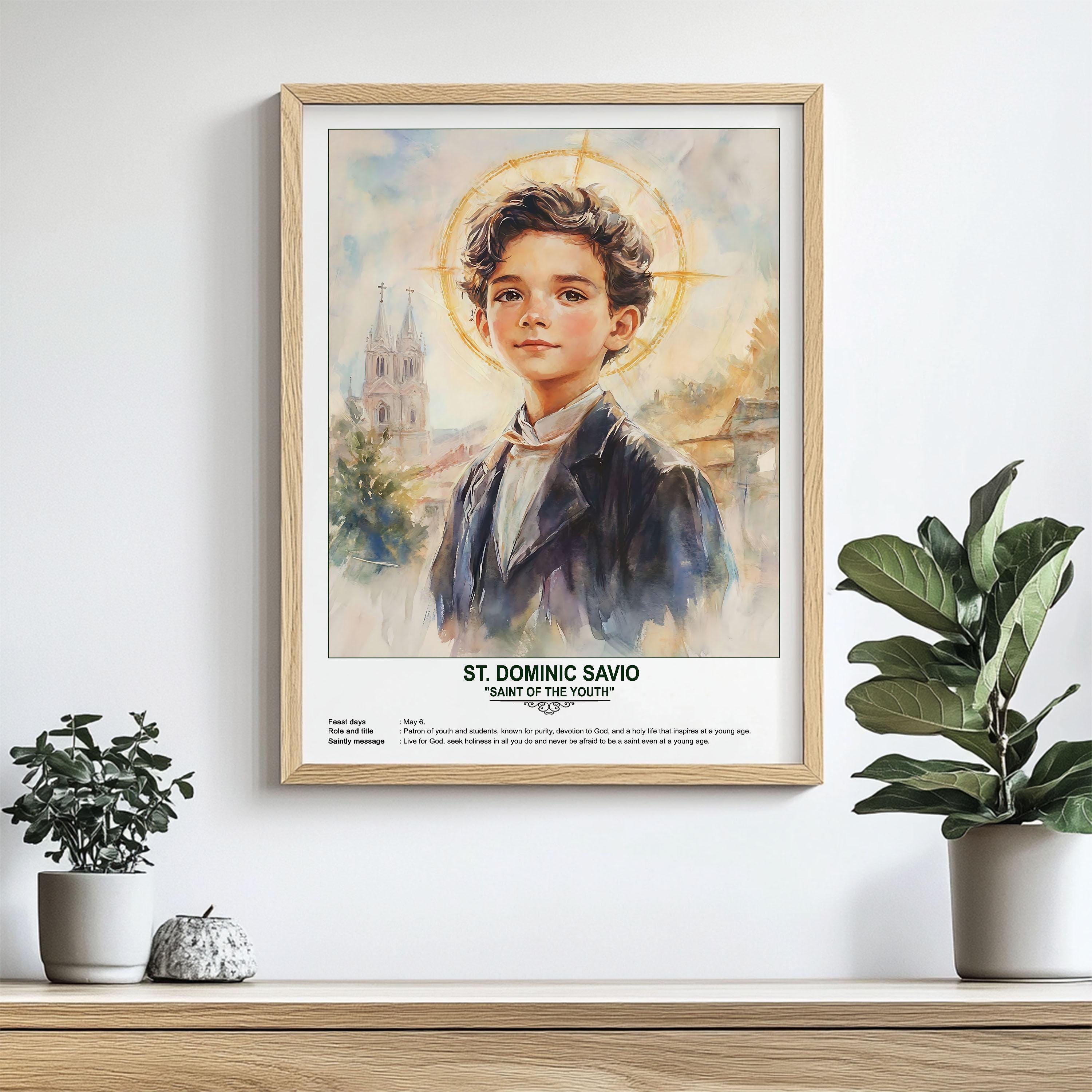 St. Dominic Savio, Sacred Art, Religious Wall Art for Families, Patron ...