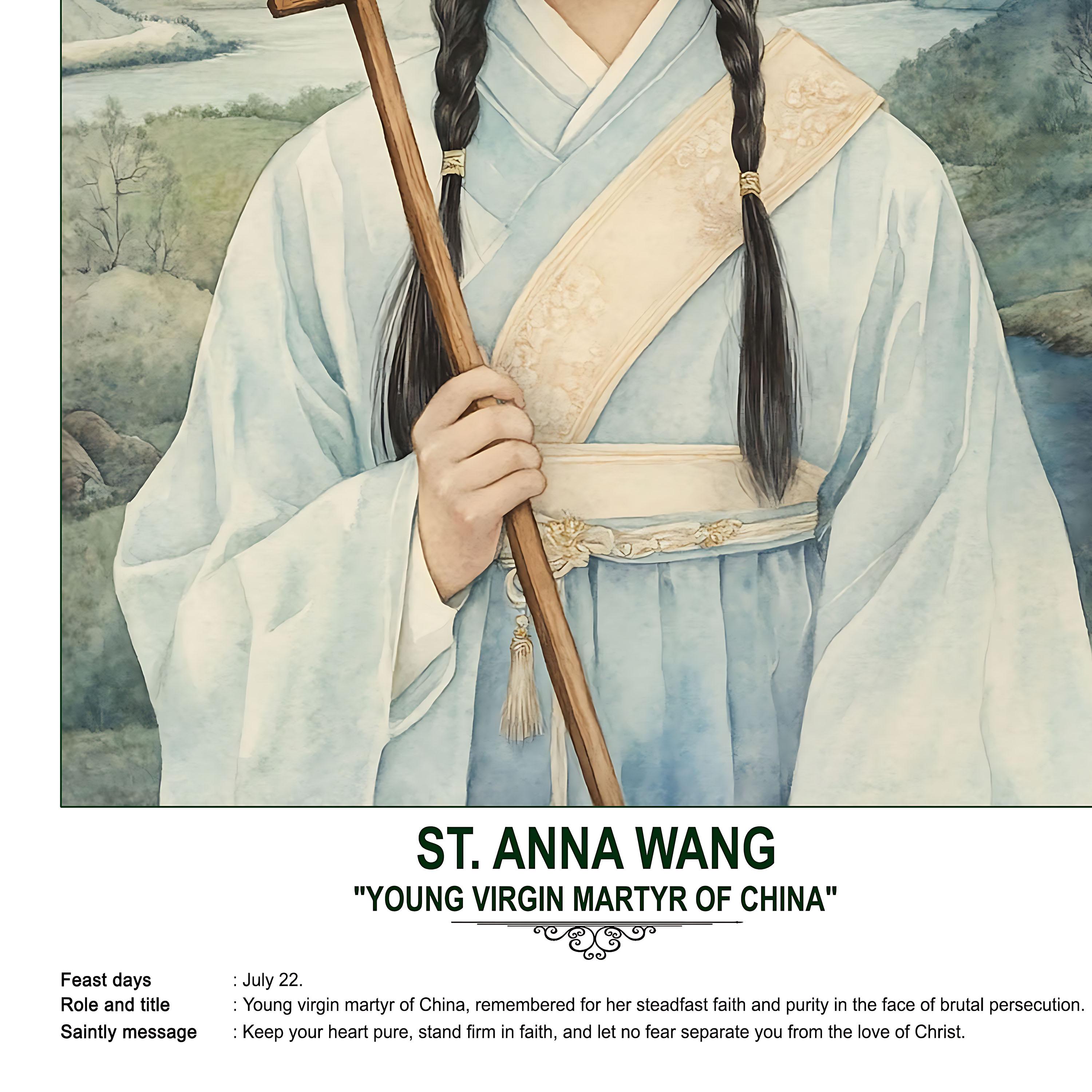 St. Anna Wang, Sacred Art, Religious Wall Art for Families, Patron ...