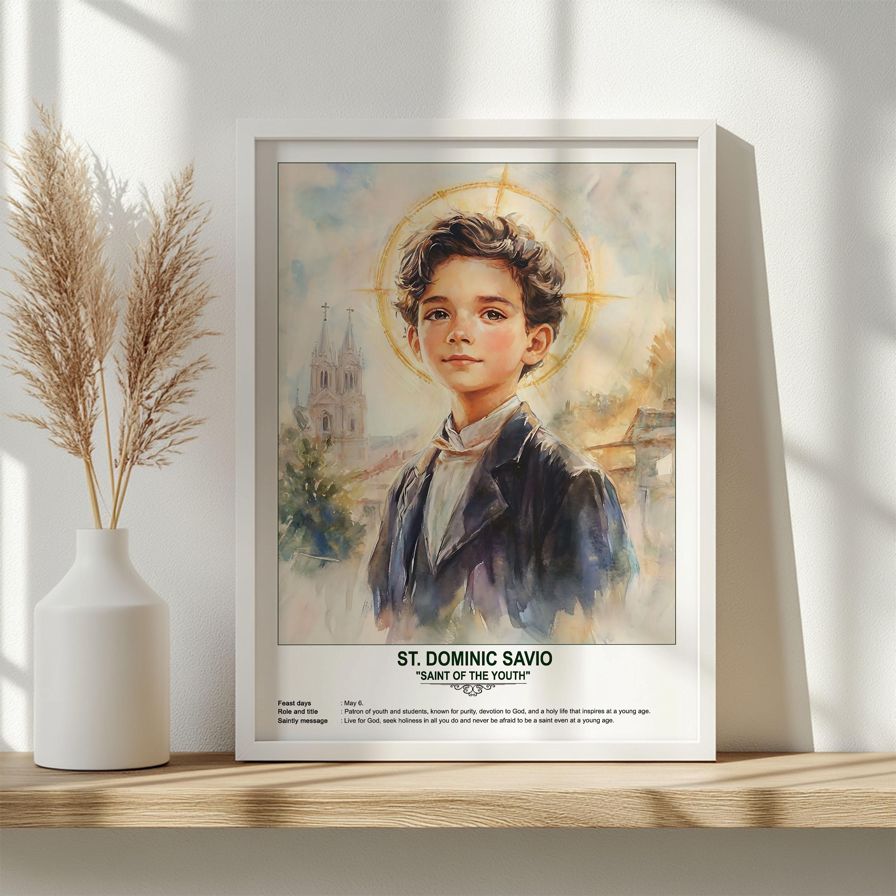 St. Dominic Savio, Sacred Art, Religious Wall Art for Families, Patron ...