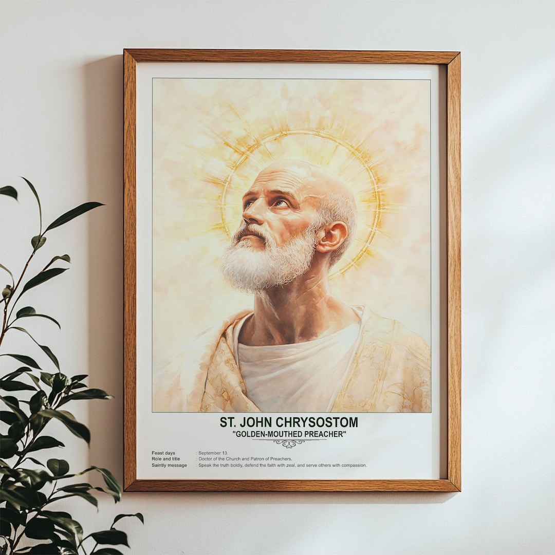 St. John Chrysostom, Sacred Art, Religious Wall Art for Families ...