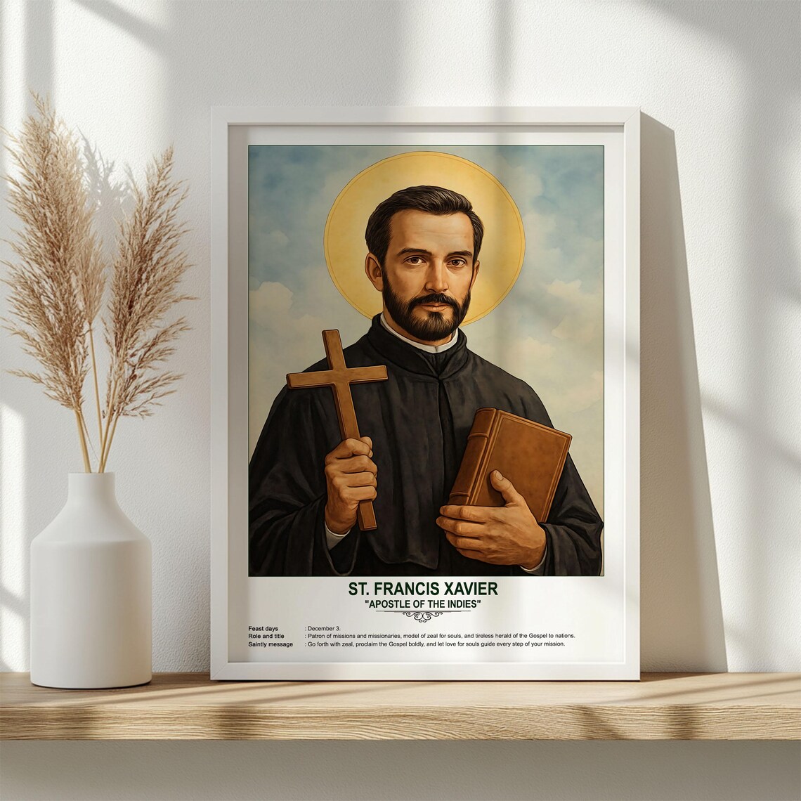 St. Francis Xavier, Sacred Art, Religious Wall Art for Families, Patron ...