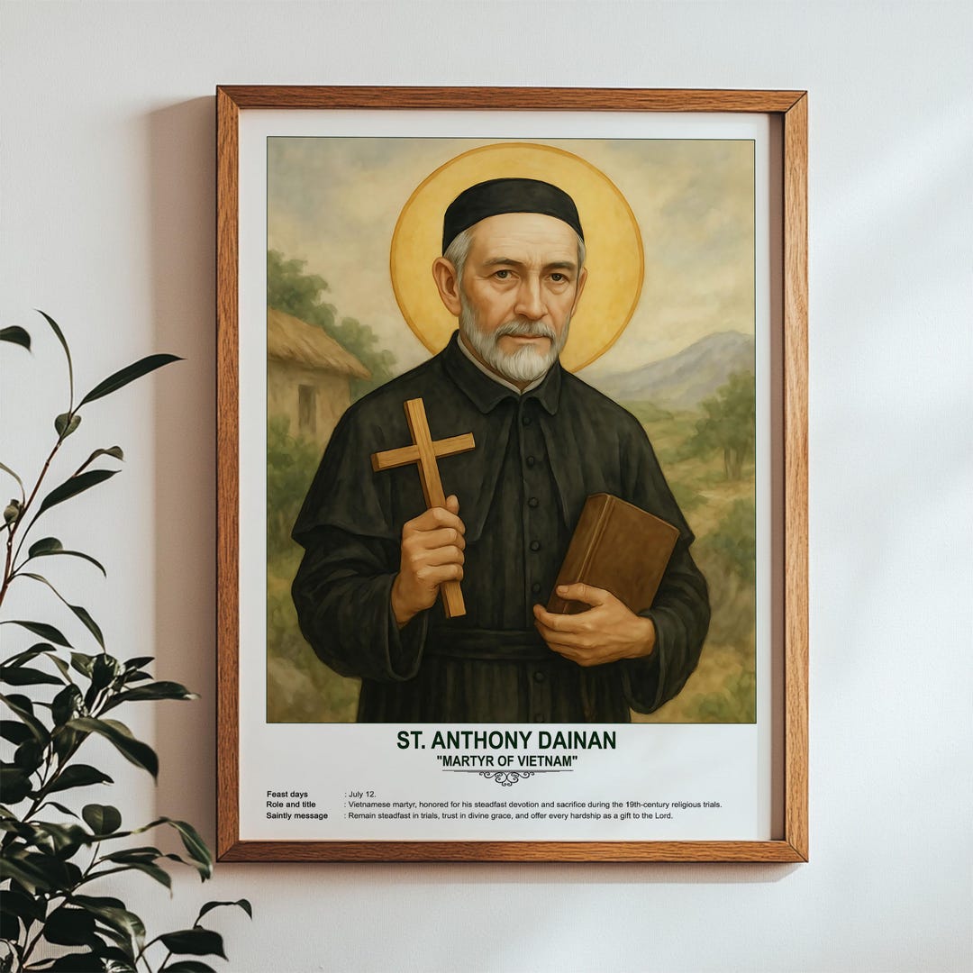 St. Anthony Dainan, Sacred Art, Religious Wall Art for Families, Patron ...