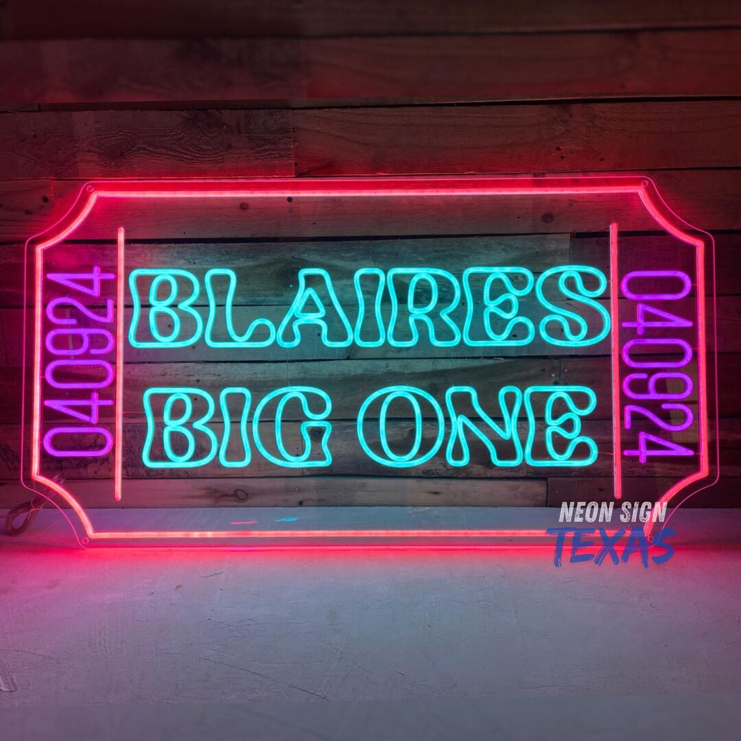 Custom Ticket Neon Sign, Ticket Wall Art, Neon LED for Ticket ...