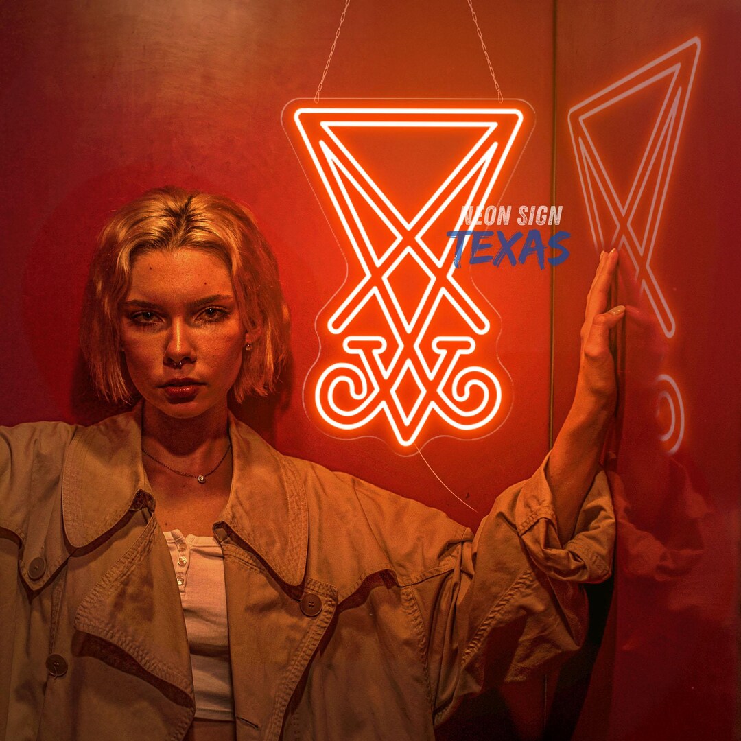 Sigil of Lucifer Neon Sign Symbol of Lucifer Neon Light Halloween Decor ...