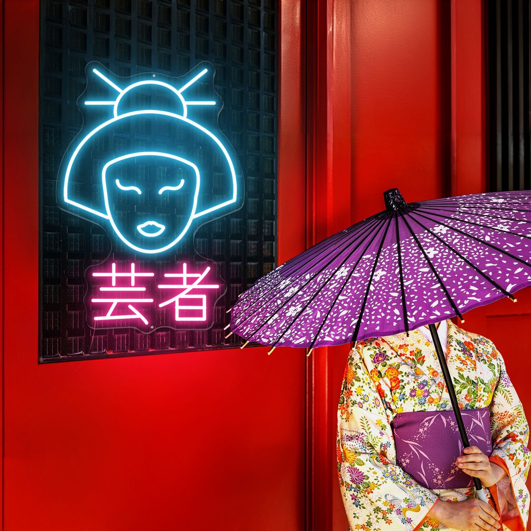 Custom Japanese Geisha Neon Sign Geisha Room Led Sign Japanese Geisha ...